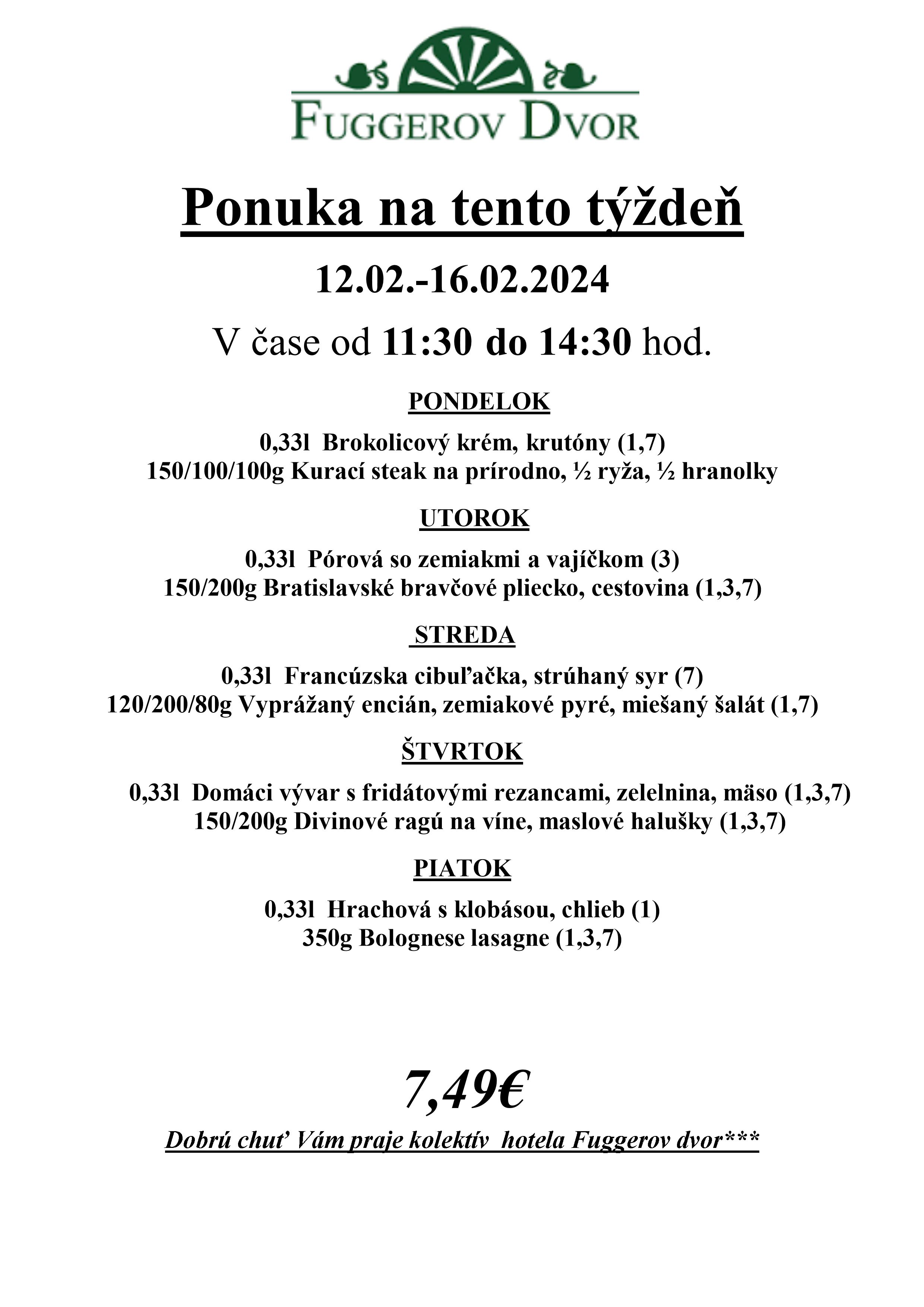 Denné-menu-12.2.-16.2.2024 | Hotel Fuggerov dvor