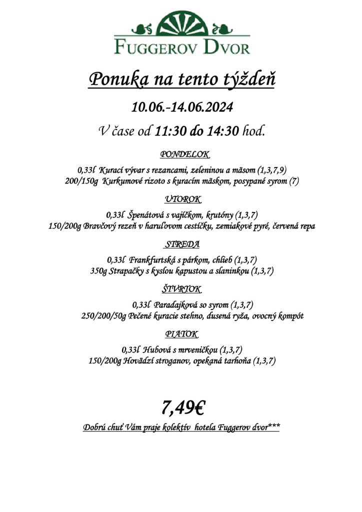 menu_tyzden12 | Hotel Fuggerov dvor